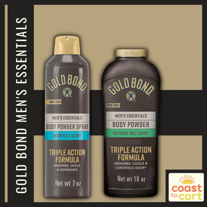 Gold Bond Men's Essentials Talc-Free Body Powder Spray / Talc-Free Body ...