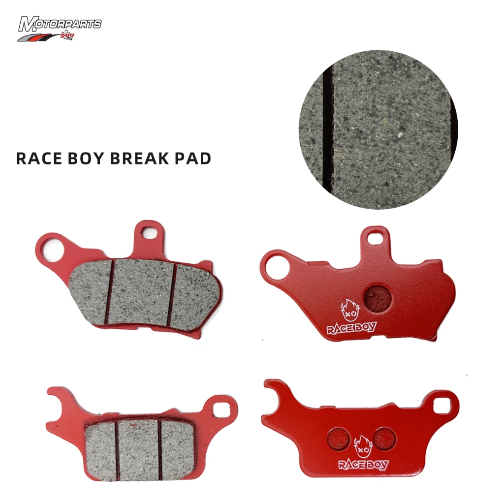 RACE BOY BRAKE PAD FRONT REAR and set ABS Disc Pad E Series for gs125 ...