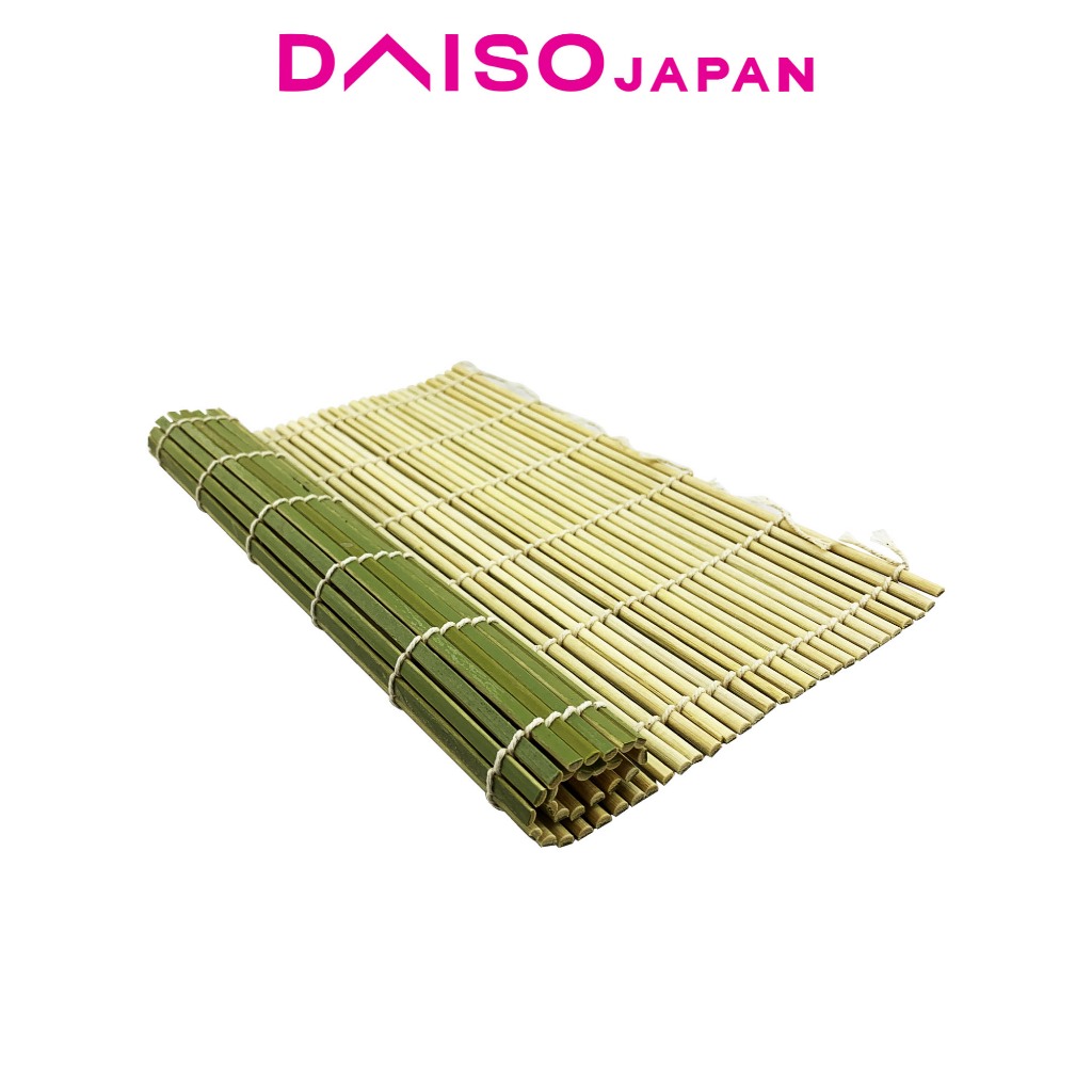 Daiso Bamboo Sushi Rolling Mat with Bamboo Skin (27cm x 27cm) | Shopee ...
