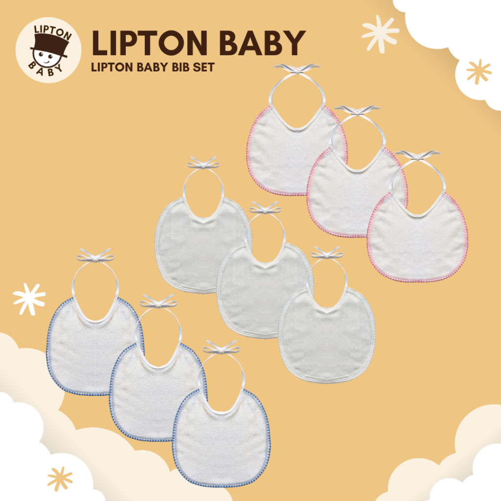 Lipton Baby Cloth Bib: Set of 3 | Shopee Philippines