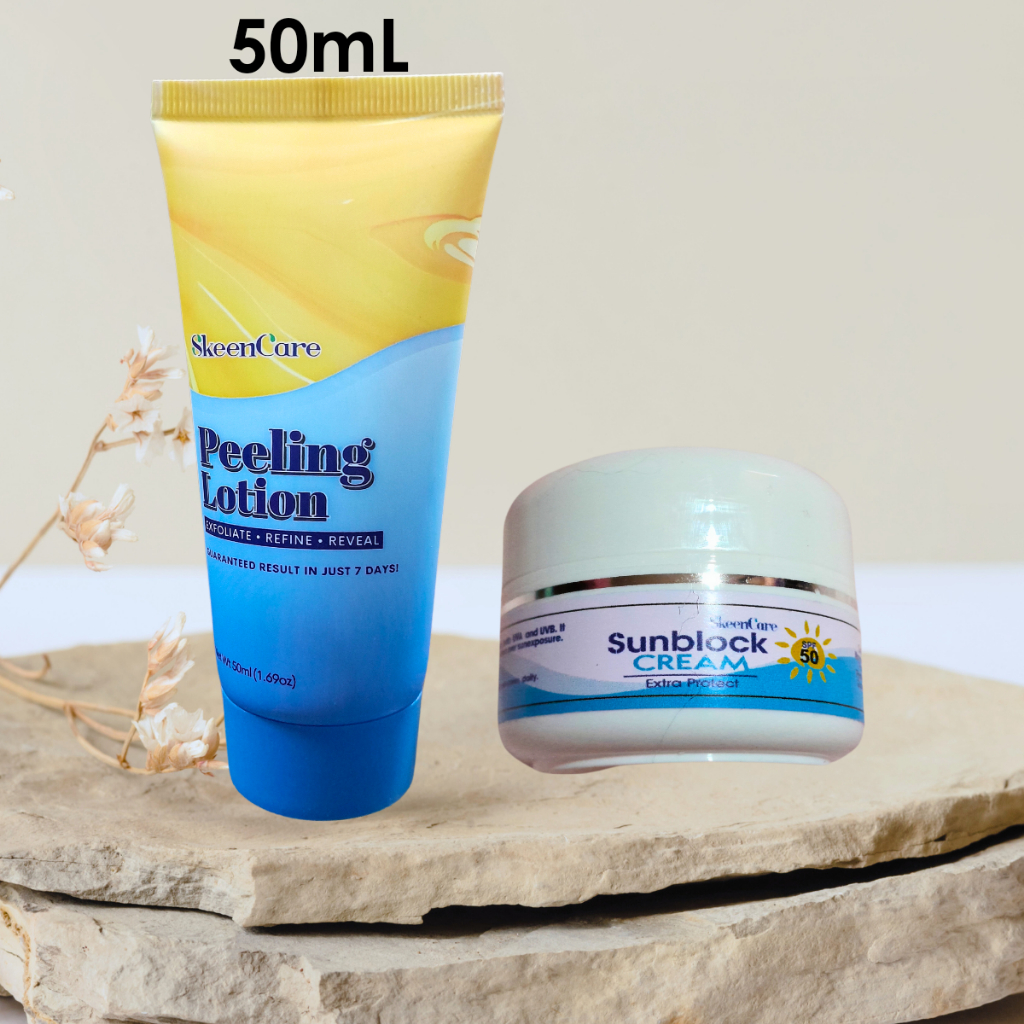 Duo SET SkeenCare Peeling Lotion 50ml and Sunblock Cream 10g | Shopee ...