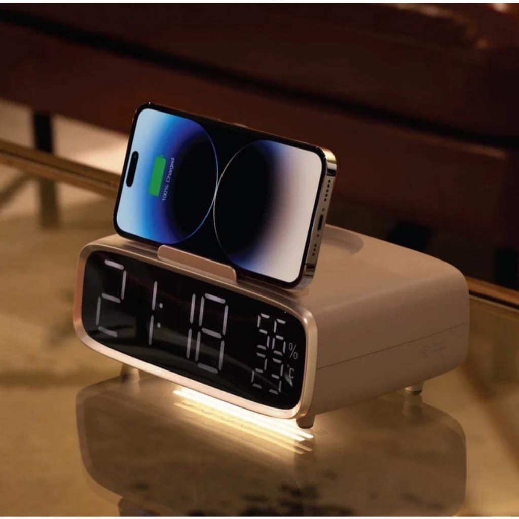 Momax Digital Q.Clock | Built in Bluetooth Speaker | Wireless Charging ...