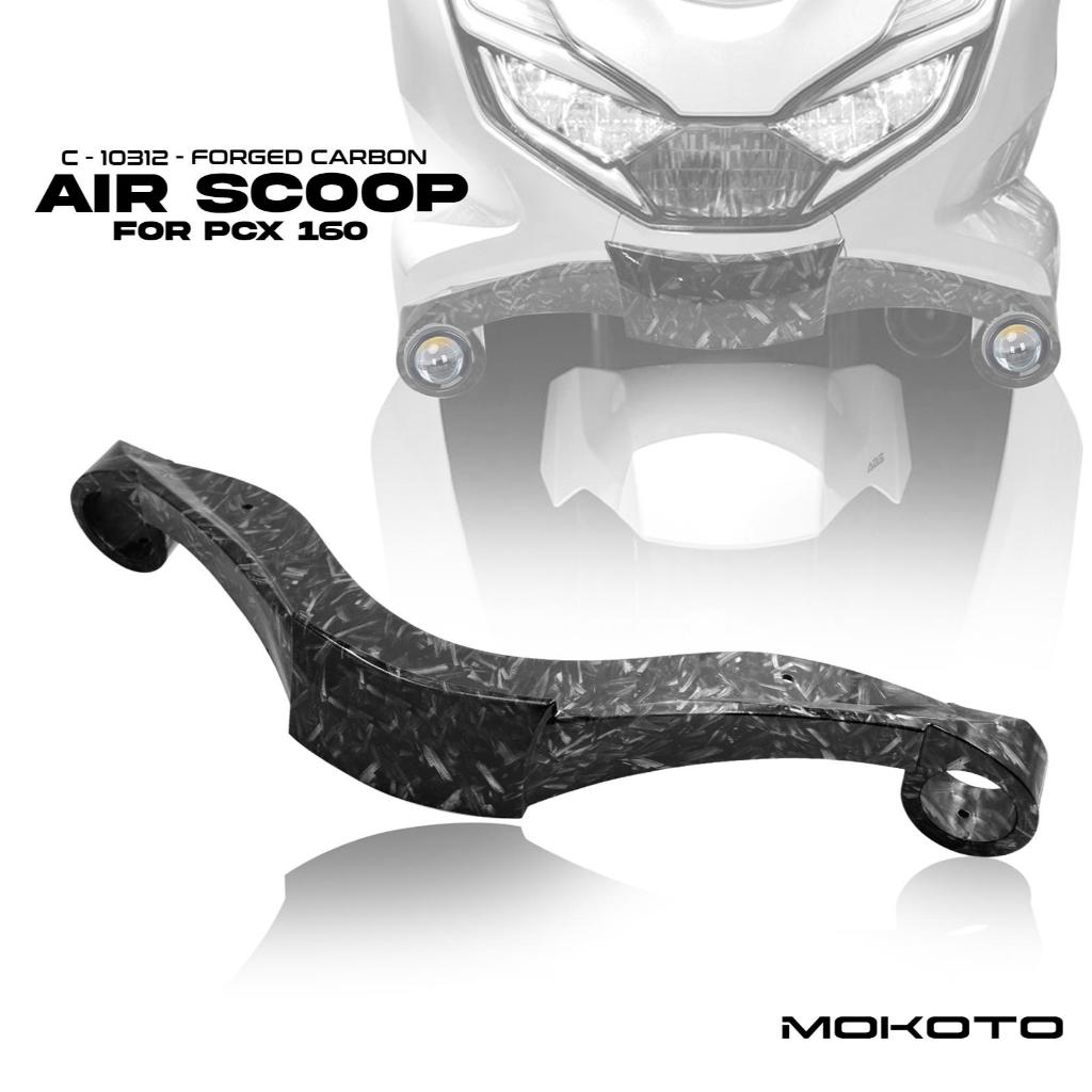 MOKOTO PCX 160 FRONT AIR SCOOP WINGLET C-10312 FORGED /C-10313 CARBON/C ...