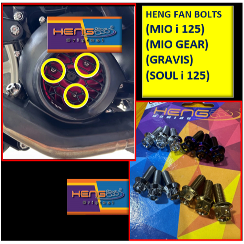 HENG Original Fan Bolts Magneto Bolts for YAMAHA MIO i 125, MIO Gear ...