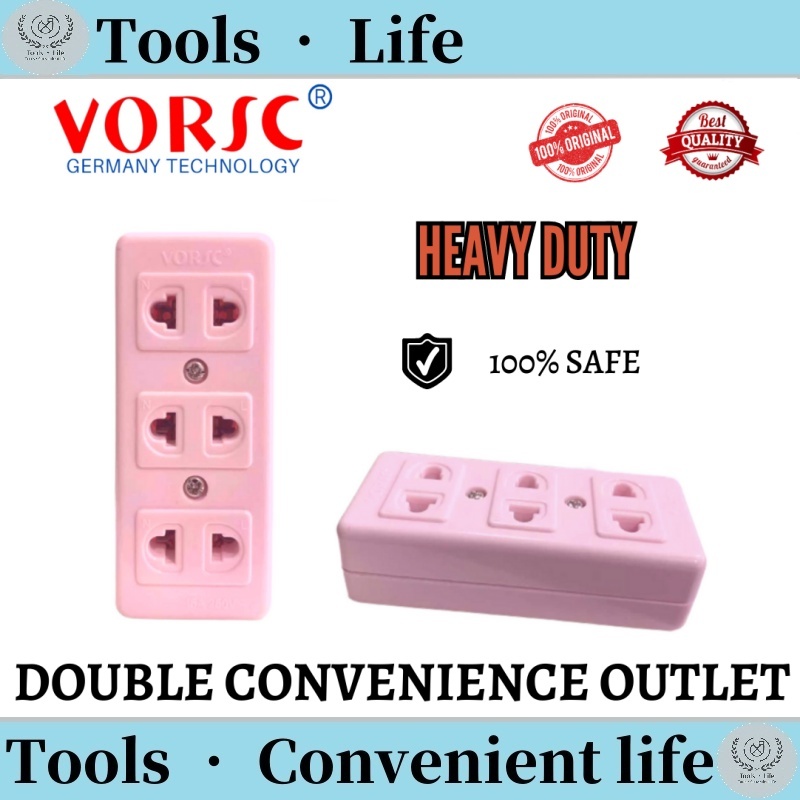 VORSC SURFACE TYPE DOUBLE CONVENIENCE OUTLET / EXTENSION OUTLET ...