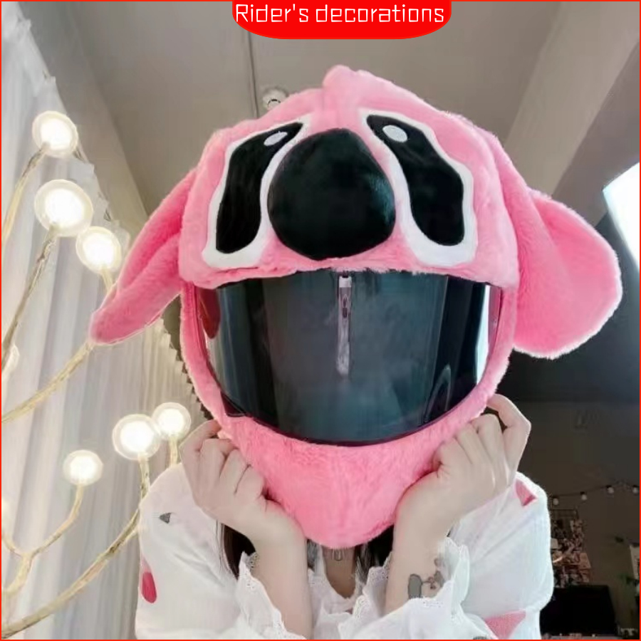 Cartoon Plush Motorcycle Helmet Cover helmet accessories for women move ...