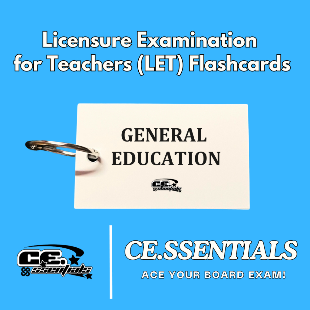 GENERAL EDUCATION - LICENSURE EXAM FOR TEACHERS REVIEWER FLASH CARDS ...