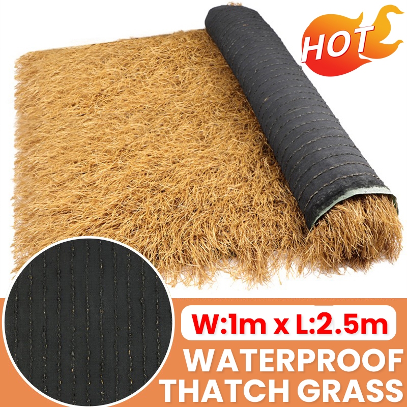 Simulated Outdoor Thatch Fake Grass Thatch Roof Pavilion And The ...