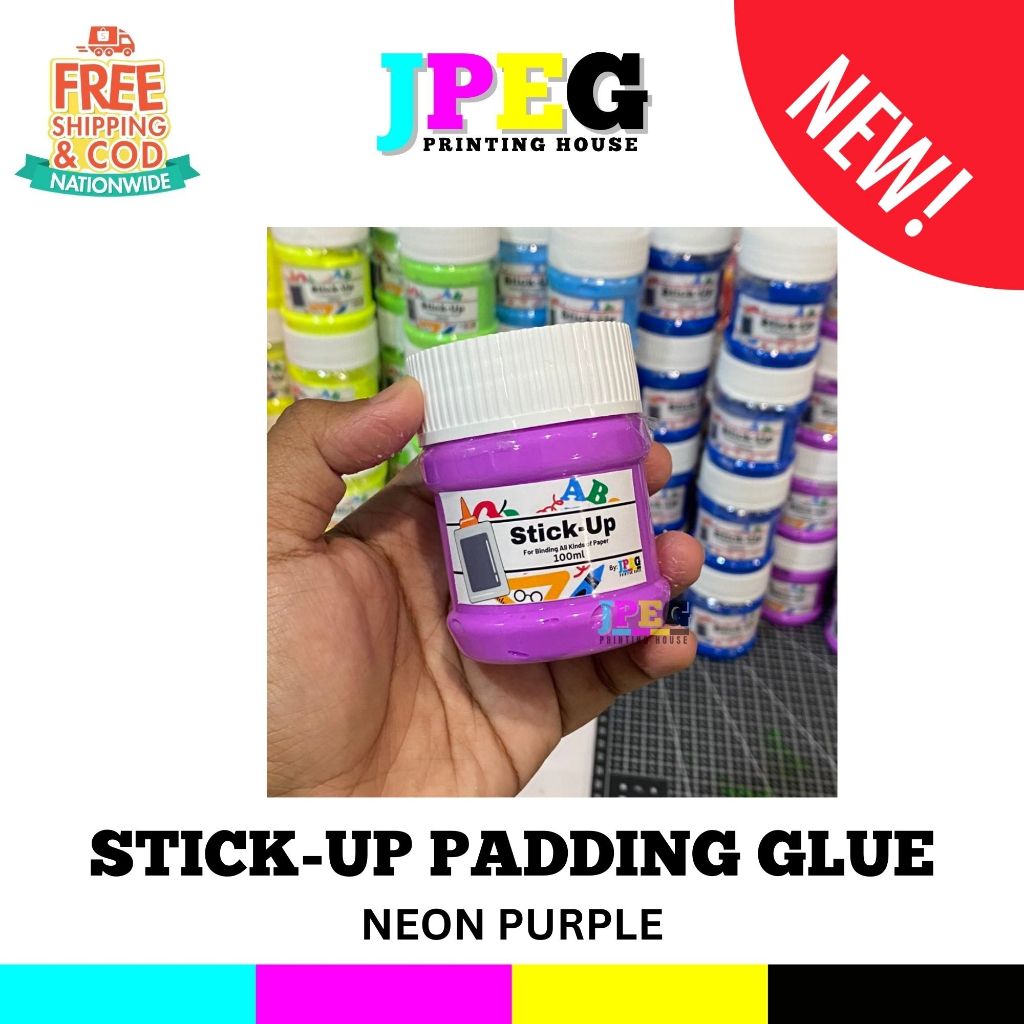 NEON BLUE LIMITED EDITION COLORED PADDING GLUE 100ml Stick-up FREE BRUSH, Strong Adhesive 100ml ...