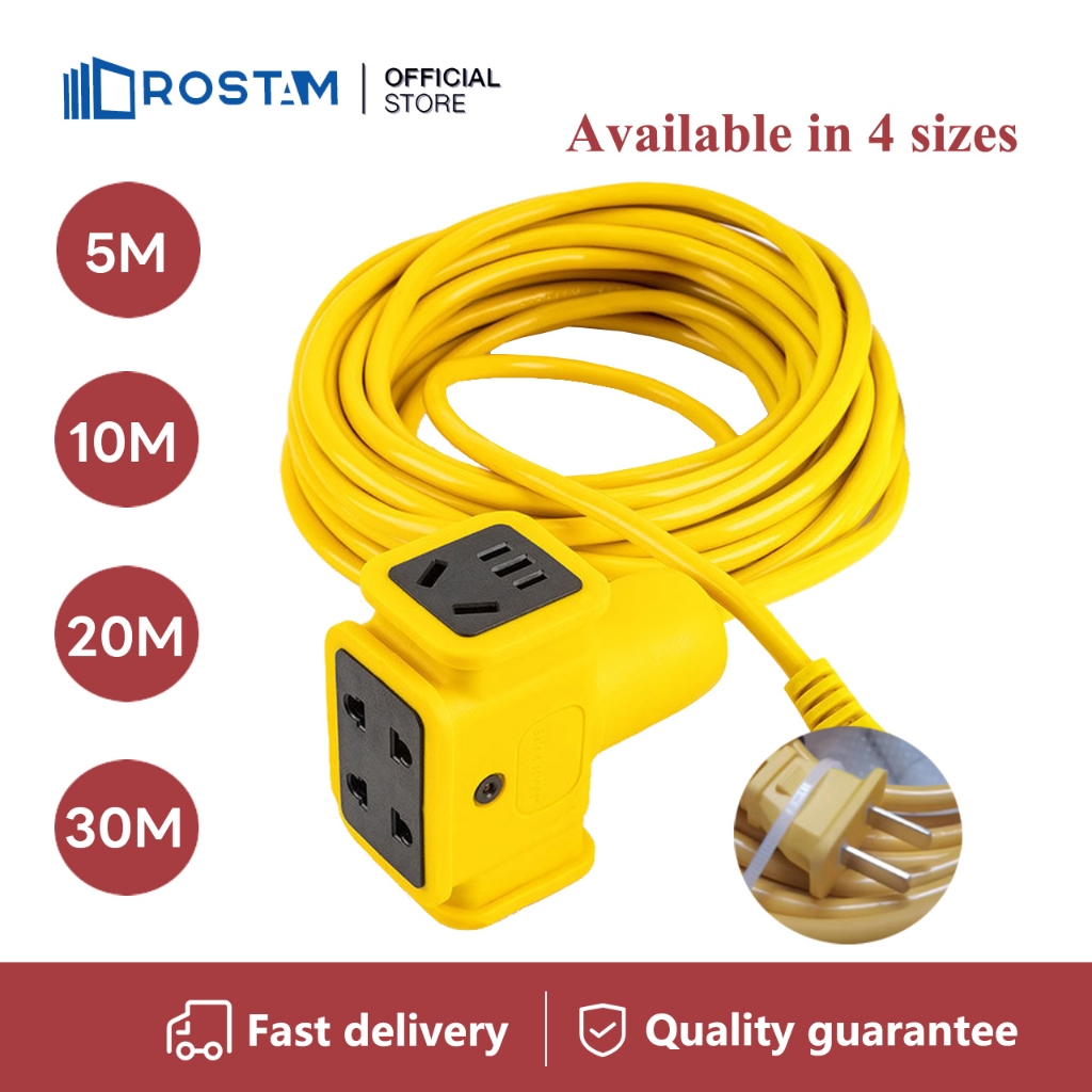 Extension Cord Socket long Plug-in Strip 5M/10M/20M/30M Electric ...