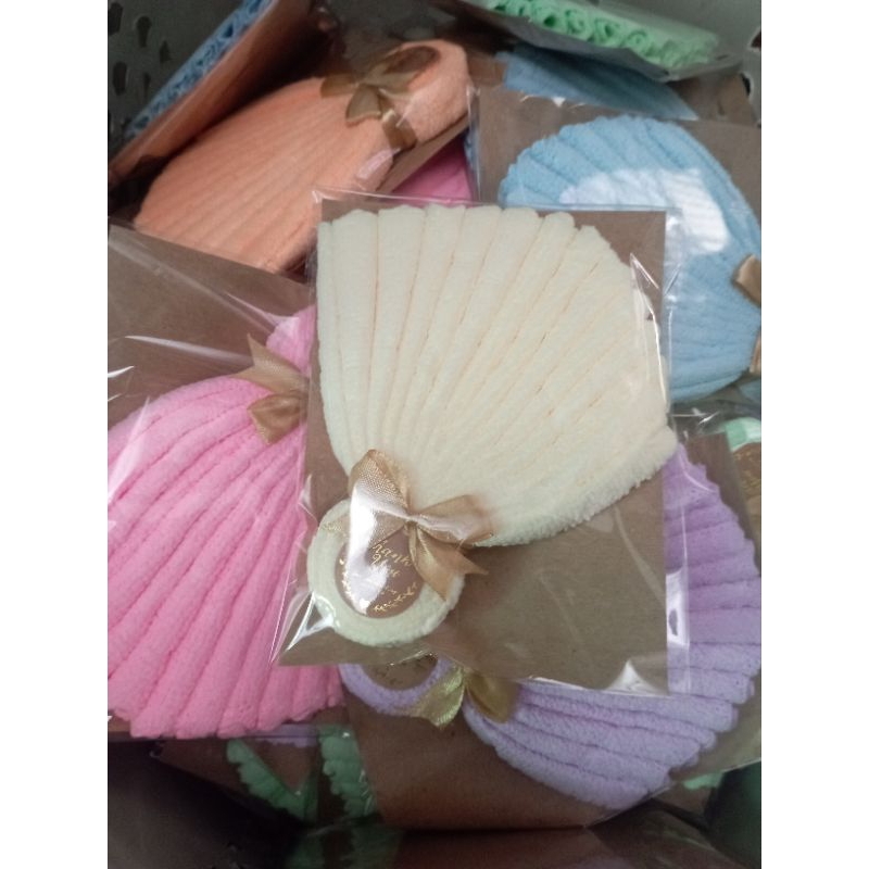 Christening & Birthday Souvenir Hand Towel Face Towel Folded Fan Design ...