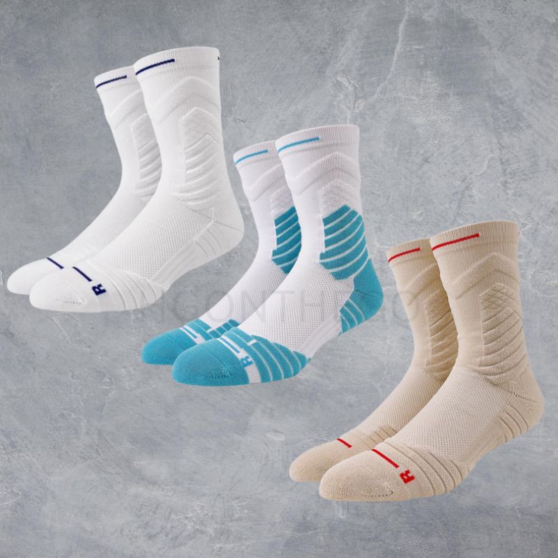 Men's Basketball Socks Thickened Shock Absorbing Mid Length Sports ...