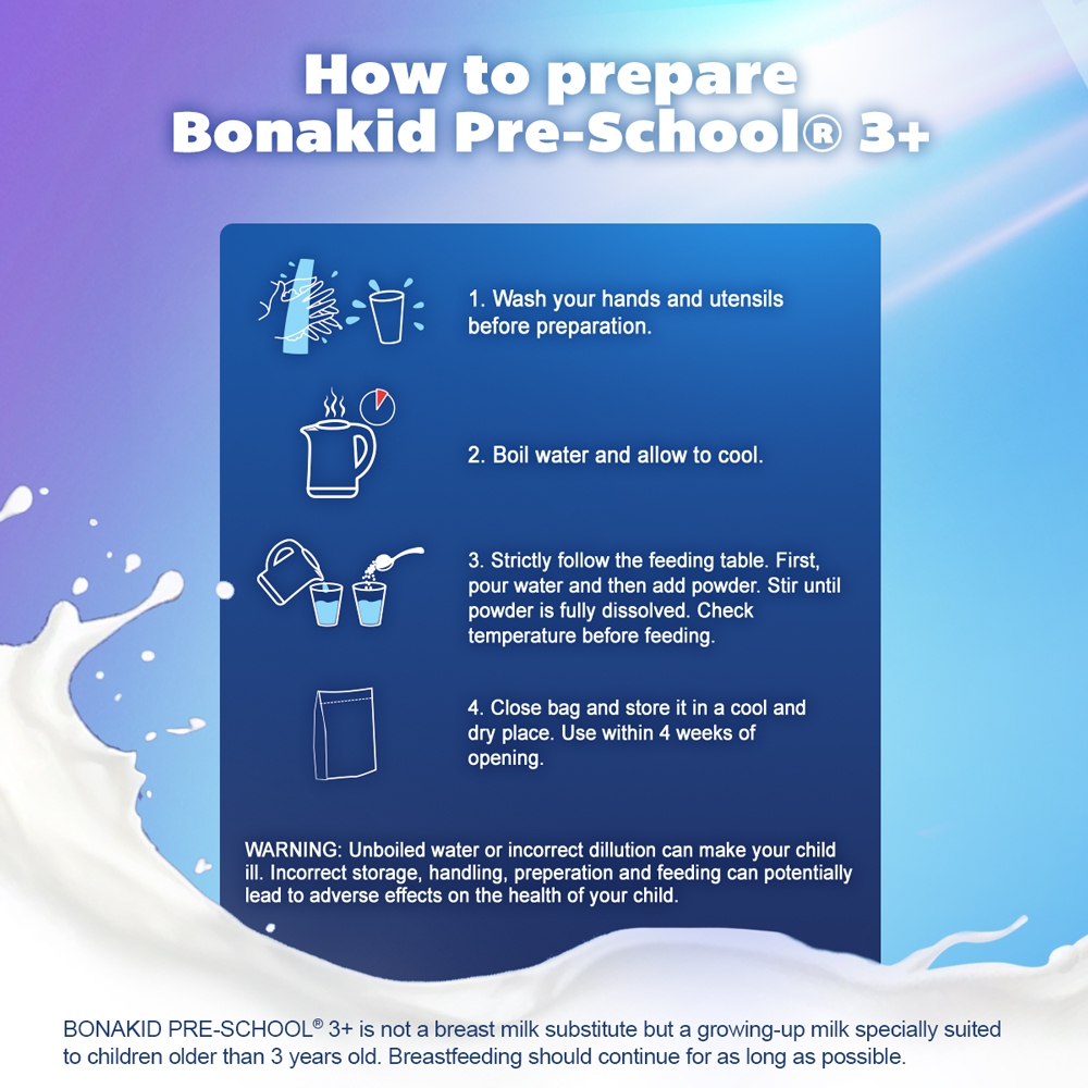 BONAKID PRE-SCHOOL 3+ Powdered Milk Drink for Children Over 3 Years Old ...