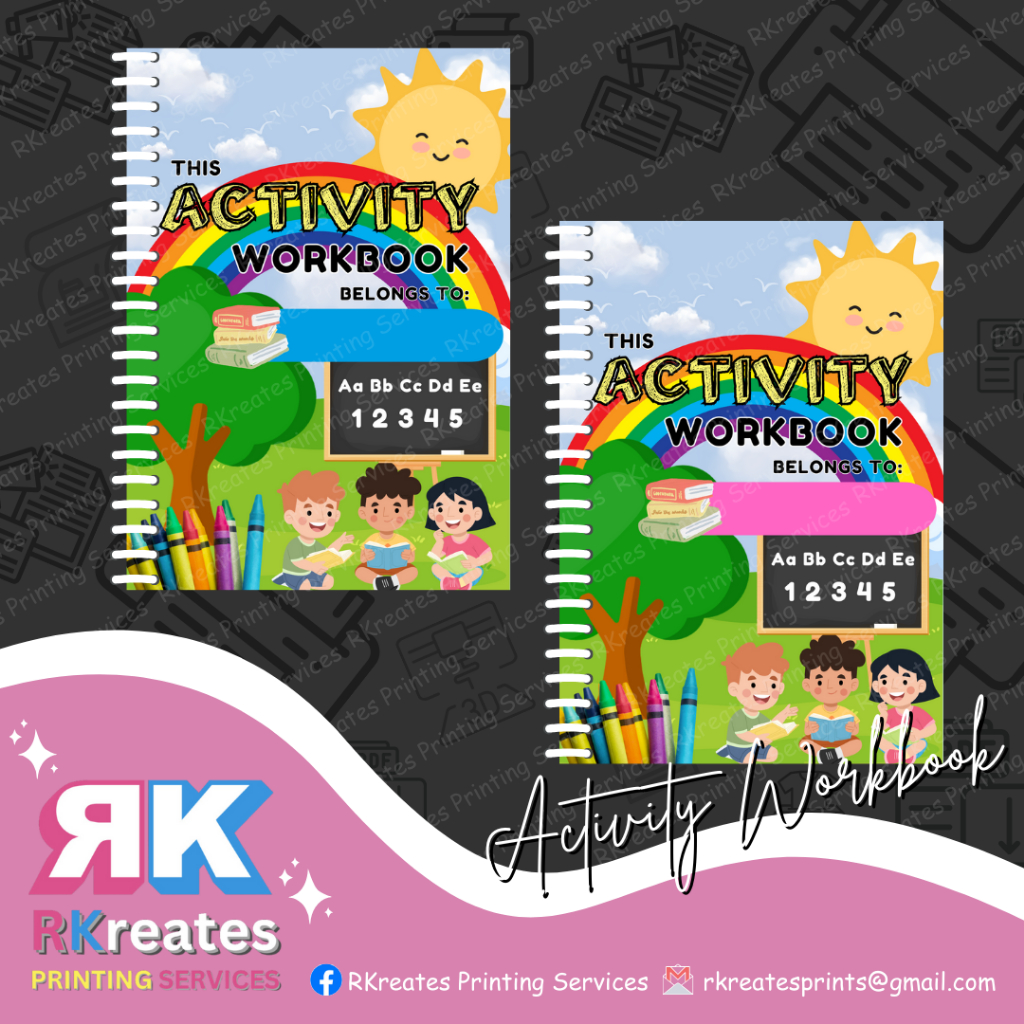 A4 Size Educational Activity Workbook | Personalized or Ready Made ...