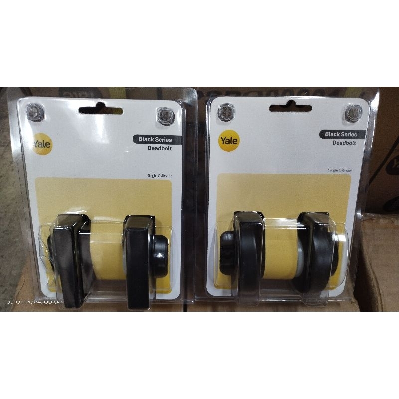 Yale black series deadbolt single cylinder round rose square rose ...