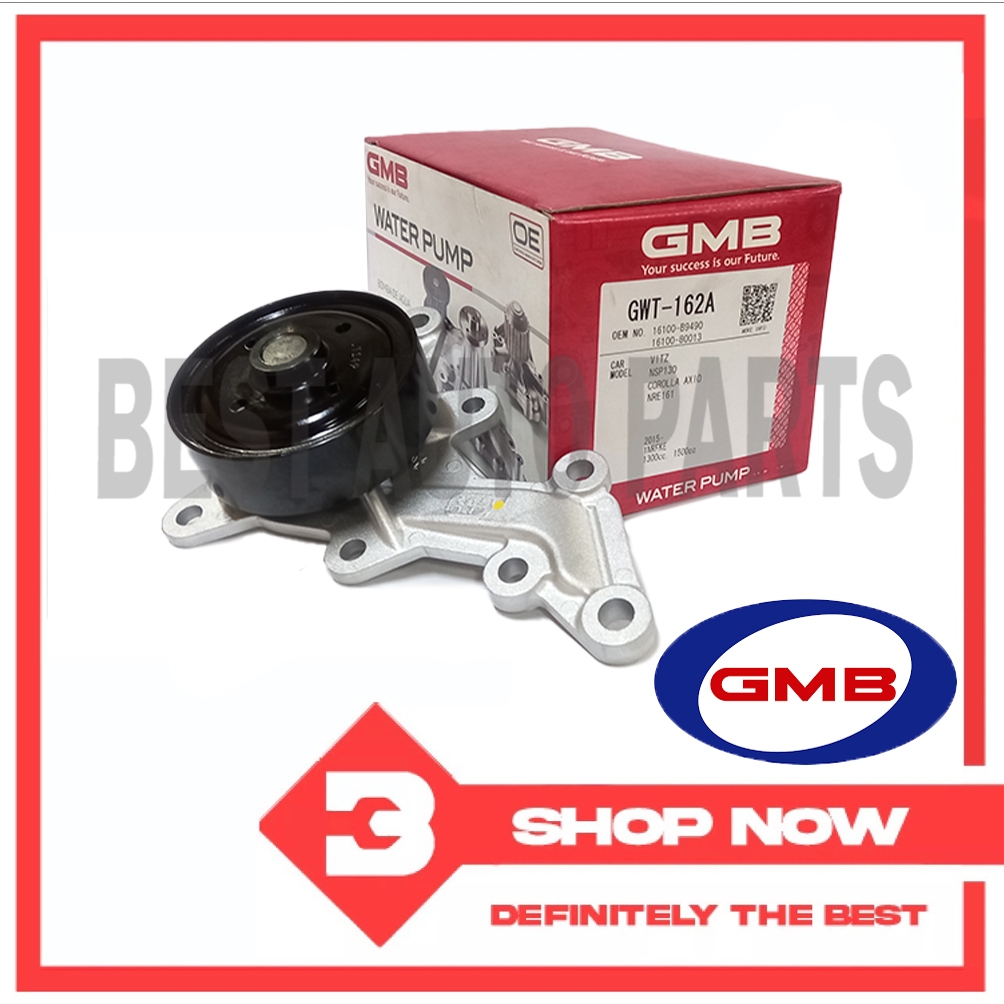 GMB Water Pump for Toyota Vios 1NR, 2NR 2016-Up - GWT-162A | Shopee ...