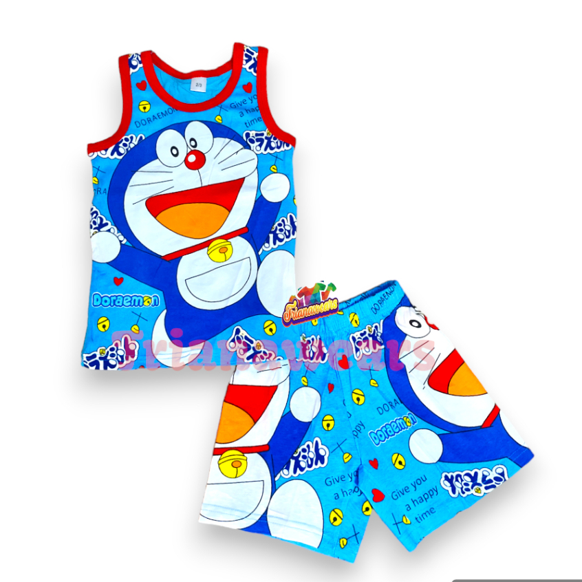 Doraemon Nobita Terno For Kids Sando Short Doreamon Set Cotton ...