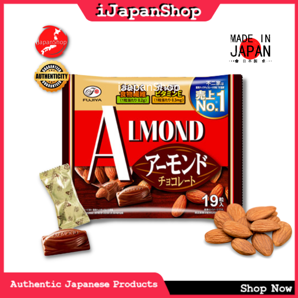 Fujiya Japan Almond Peanut Premium Chocolate with Vitamin E 19 Pieces 8 ...