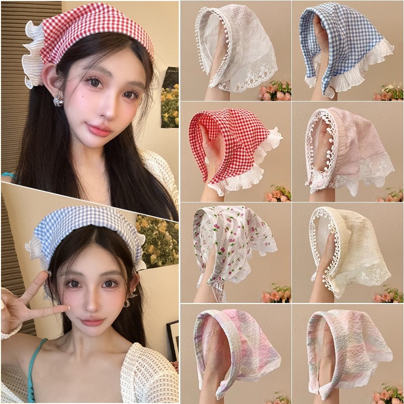 Miss Beaty Korean Style Chic Triangle Headscarf | Shopee Philippines