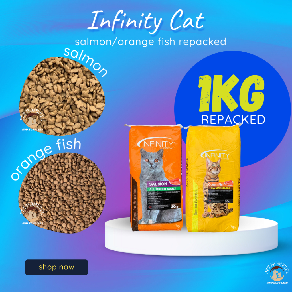 INFINITY CAT SALMON / OCEAN FISH 1KG REPACKED | Shopee Philippines