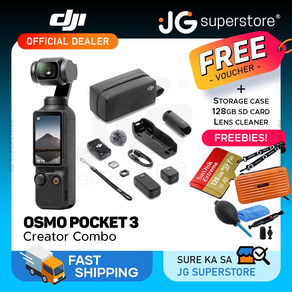 DJI Osmo Pocket 3 / 2 Creator Combo 3-Axis Stabilization 4K Ultra HD ...