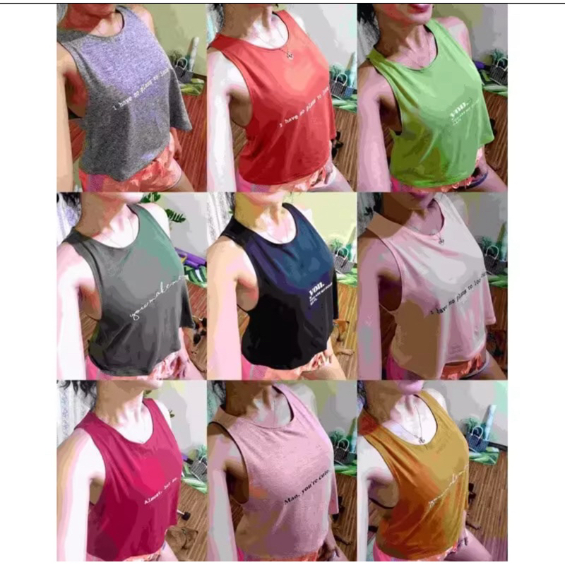 BUY 1 TAKE 1 Running Sando Crop Top Crop Sando (RANDOM COLORS AND ...