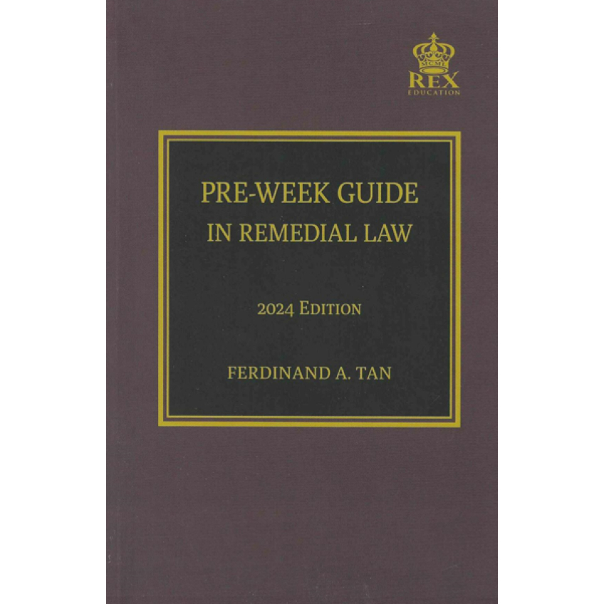 Pre-Week Guide in Remedial Law (2024 Edition) by Ferdinand Tan (Paper Bound) | Shopee Philippines