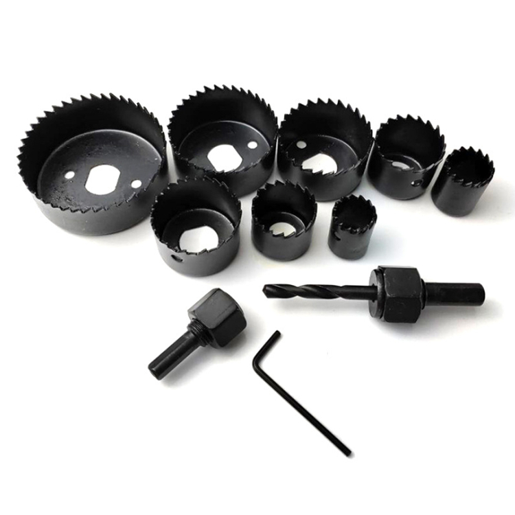 11pcs Woodworking Hole Saw Set Drill Bit Carbon Steel 19-64mm Hole ...