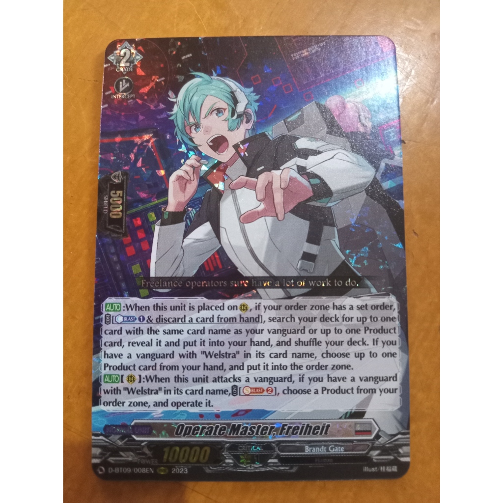 CFV Operate Master, Freiheit RRR D-BT09 Brandt Gate Cardfight Vanguard English DZ-SS01 | Shopee ...