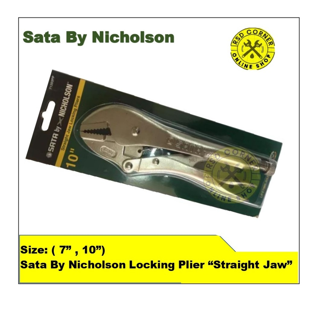 SATA By Nicholson Locking Plier Straight Jaw(7" , 10") | Shopee Philippines