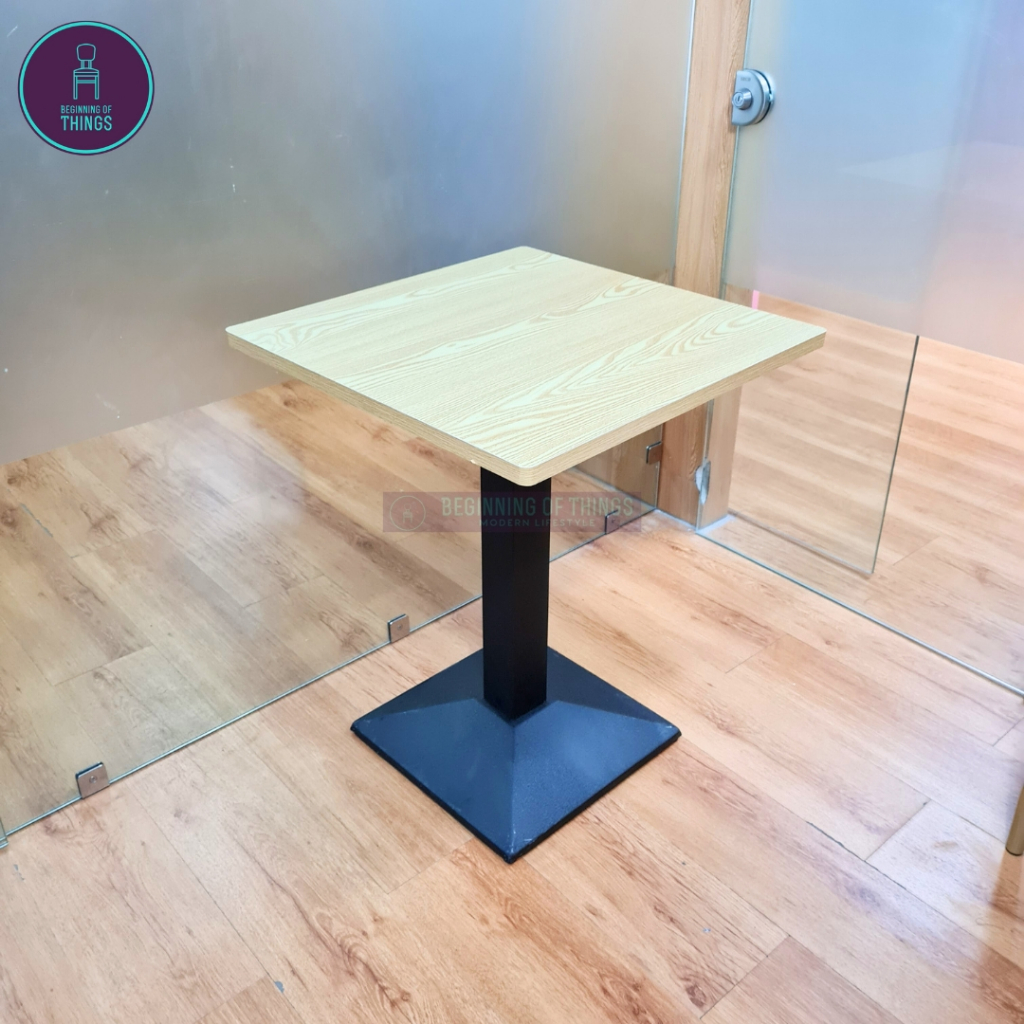 Dining Table 60 x 60cm for Restaurant Coffee Shop Beech Color | Shopee ...