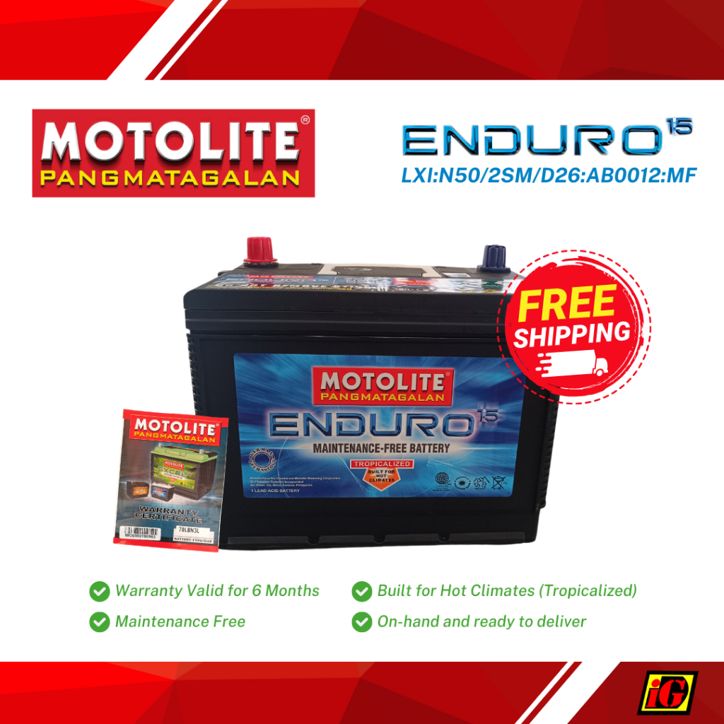N50/2SM/D26 MOTOLITE ENDURO Battery (AB0012) | Shopee Philippines