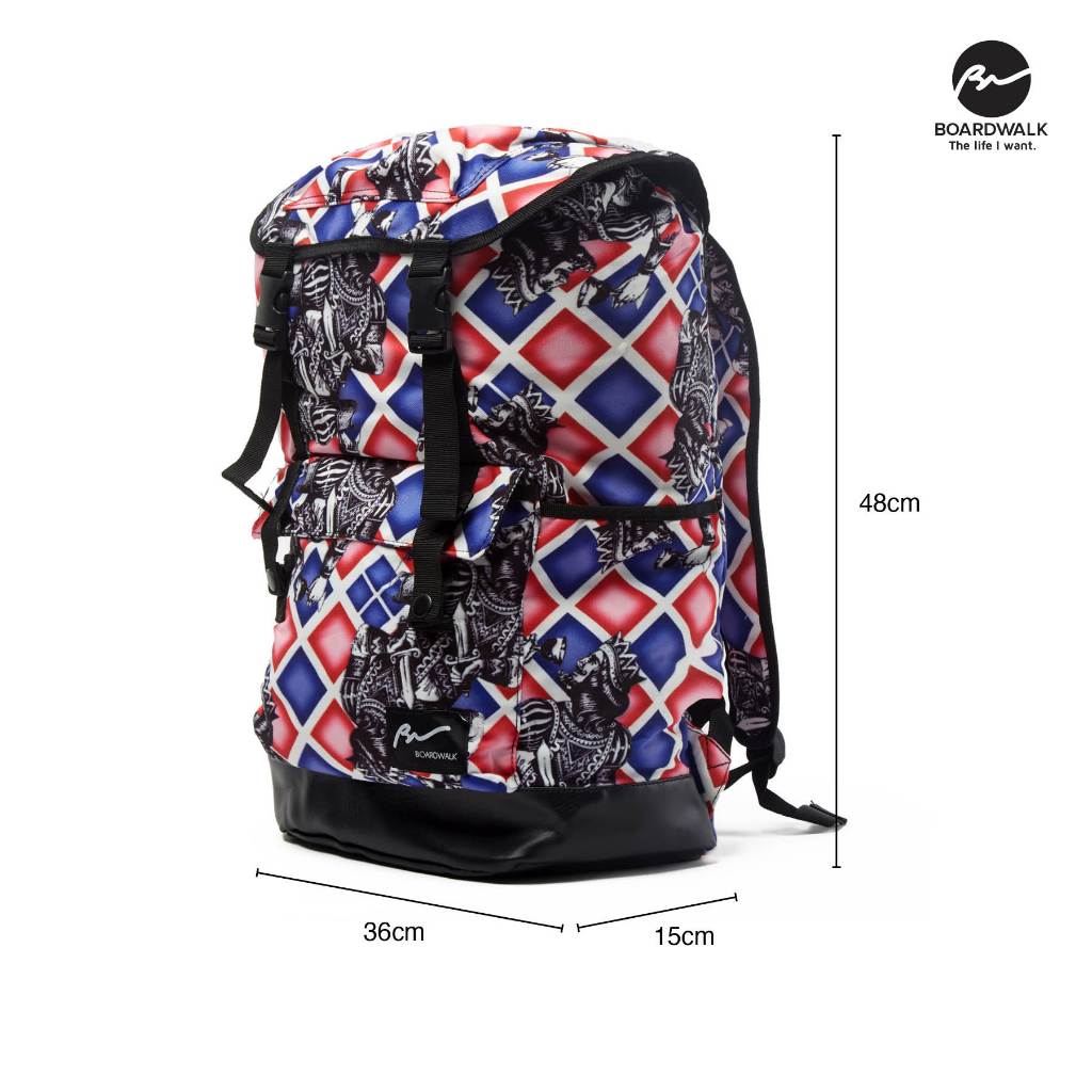 Boardwalk Comoroz Mens Backpack With Red Pattern Design | Shopee ...