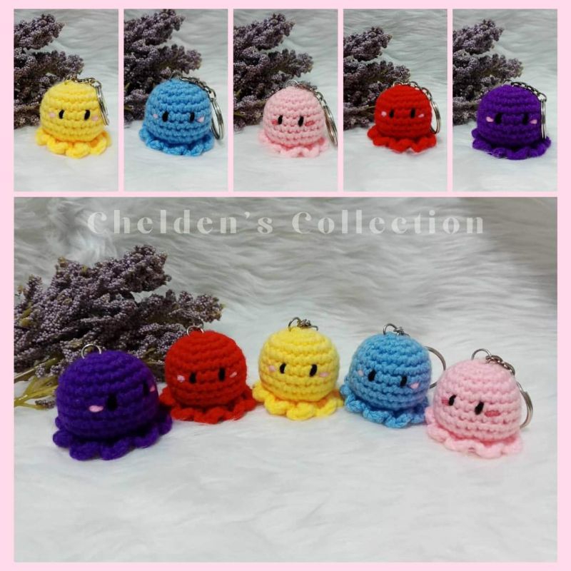 Crochet Octopus Amigurumi Keychain | Handmade Gifts | Crochet Animal ...