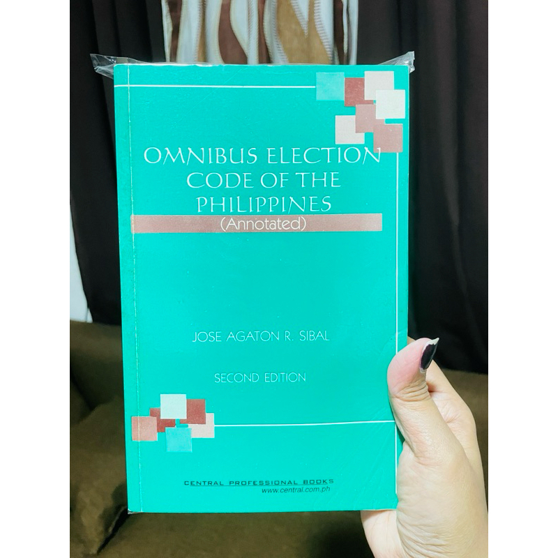 OMNIBUS ELECTION CODE OF THE PHILIPPINES (Annotated) | Shopee Philippines