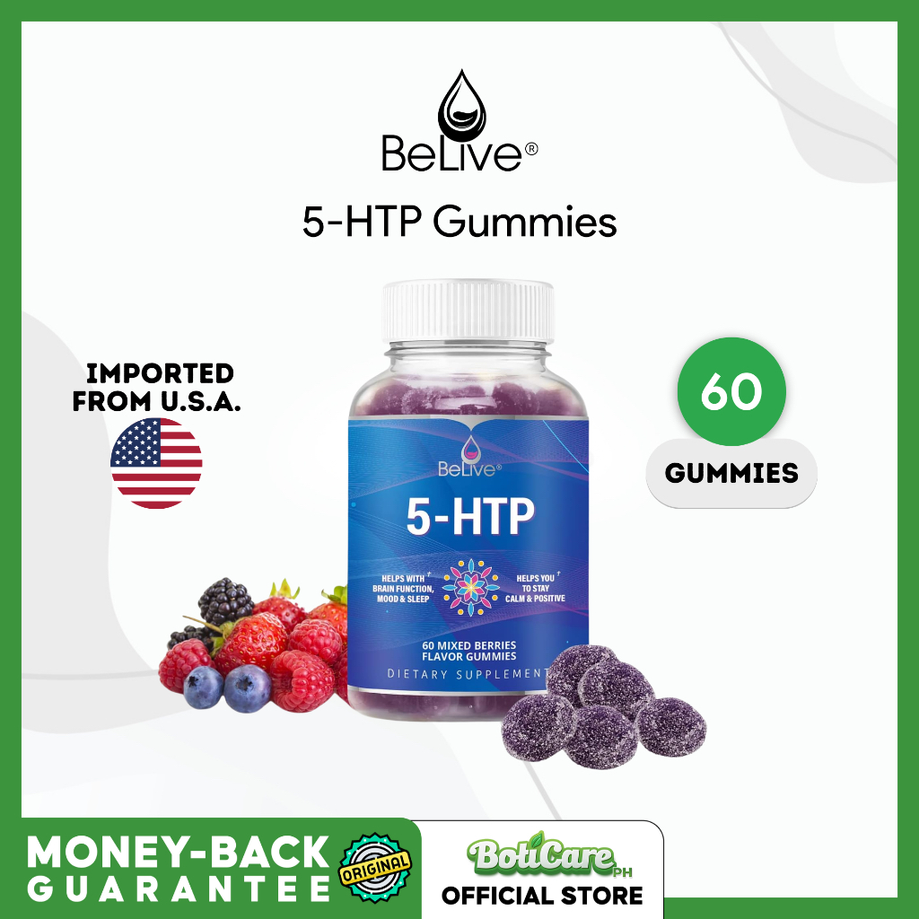 BeLive 5-HTP Gummies - Mixed Berries (60 Gummies) | Shopee Philippines