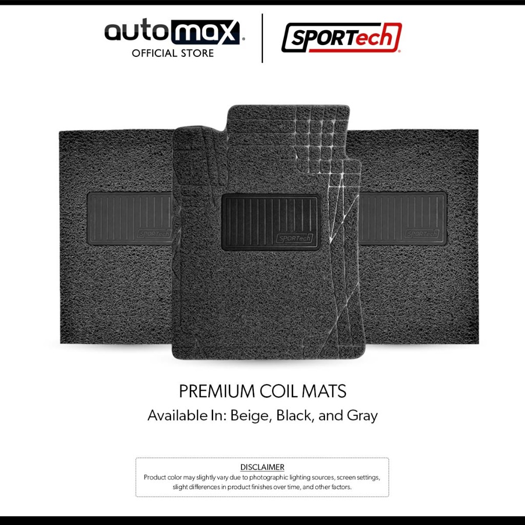 SPORTech Universal Premium Coil Car Mat Noodle Type Set (Front Rear / 2 ...