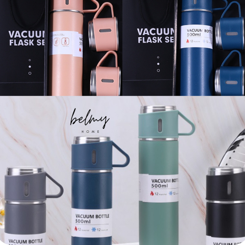 3in1 Tumbler Set 304 Stainless Steel Thermal Gift Box with 2 cups 500mL ...