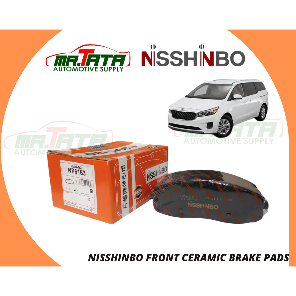 Nisshinbo Brake Pads FRONT for Kia Carnival 2015 to 2021 (NP6163 ...