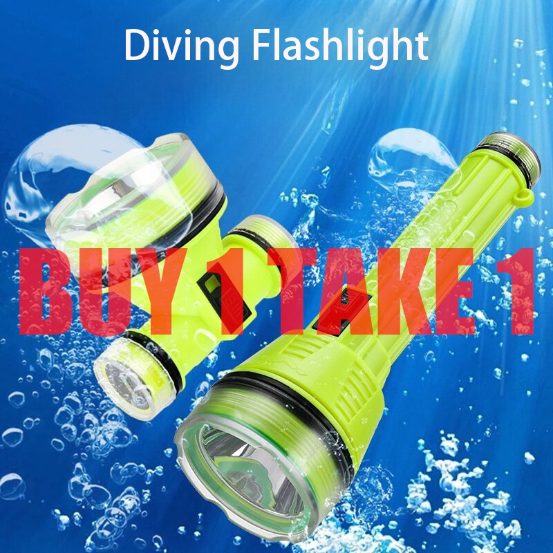 COD Diving Flashlight Rechargeable Professional Waterproof Flashlight ...