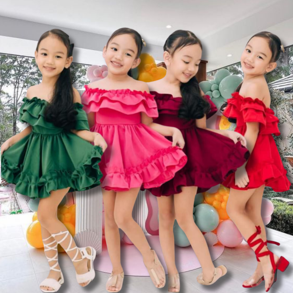 Birthday Dresses for Kids Girls 2-4 Years Old Ruffle 2 Way Wear ...