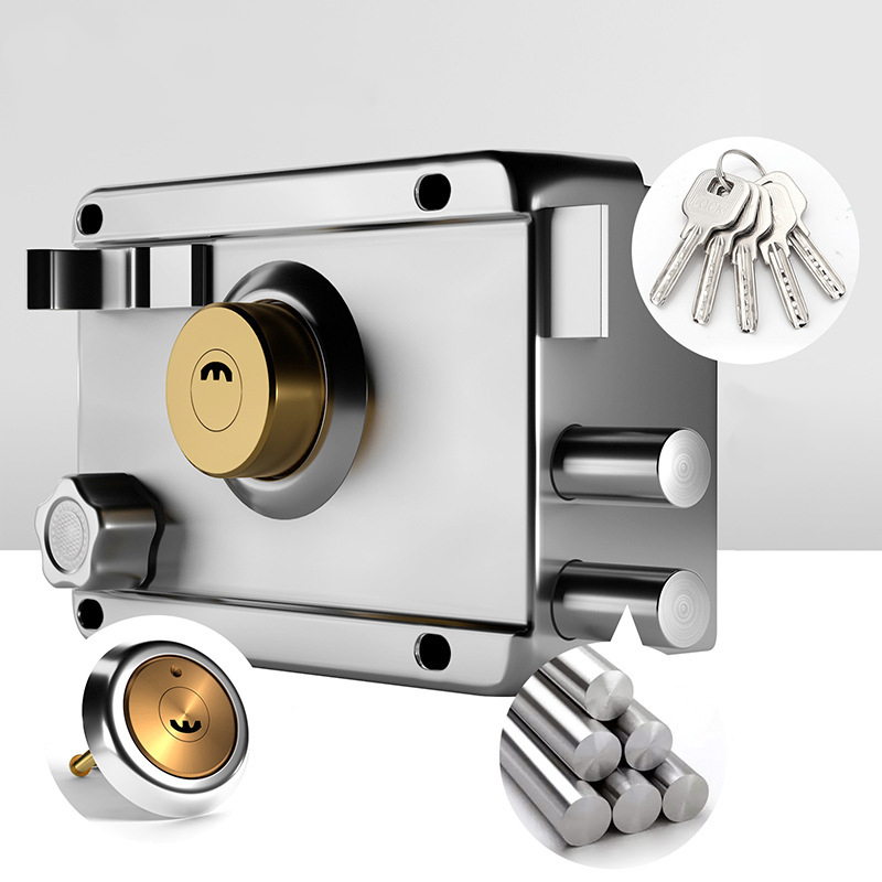 Steel Door Locks, Strong Deadbolt Home Security Universal Anti-theft ...