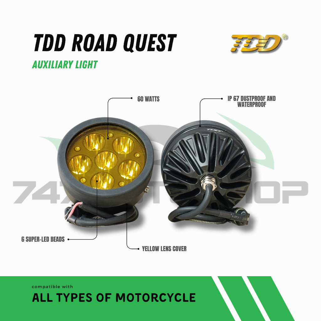 TDD AUXILIARY LIGHT ROAD QUEST | Shopee Philippines