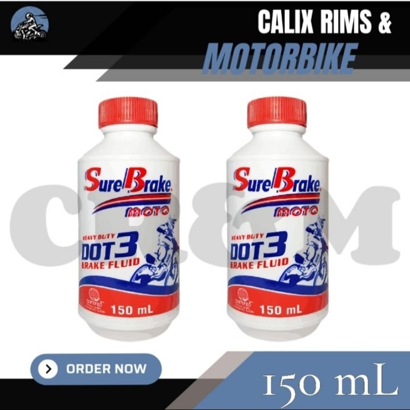 Sure Brake Fluid Heavy Duty Dot 3 150mL | Shopee Philippines