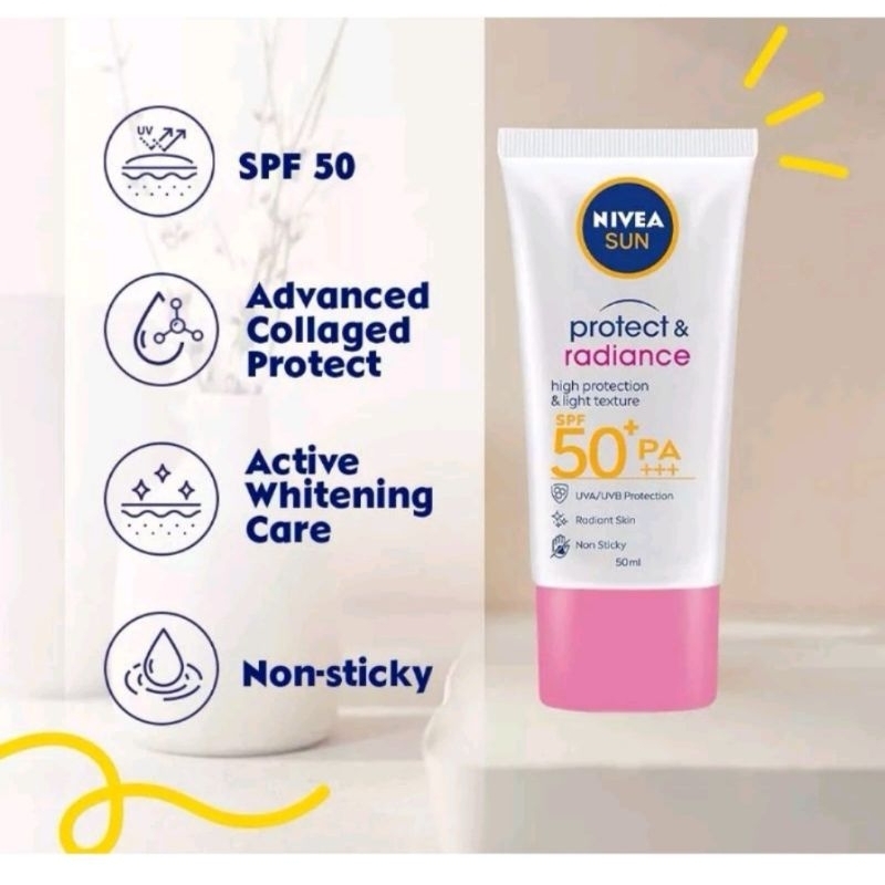 NIVEA SUN PROTECT AND RADIANCE SUNSCREEN SPF50++ | Shopee Philippines