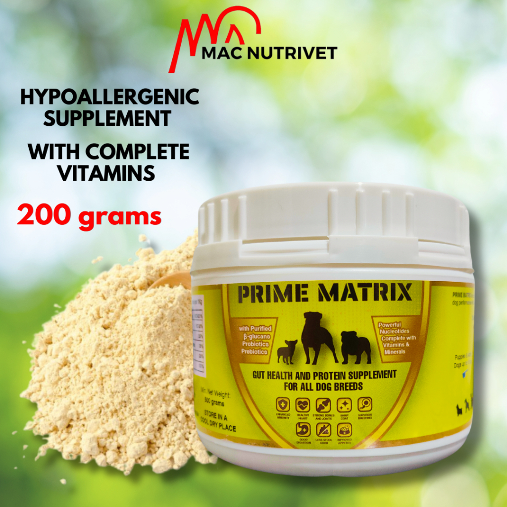 PRIME MATRIX: Gut Health and Protein Supplement for All Dog Breeds [200 ...