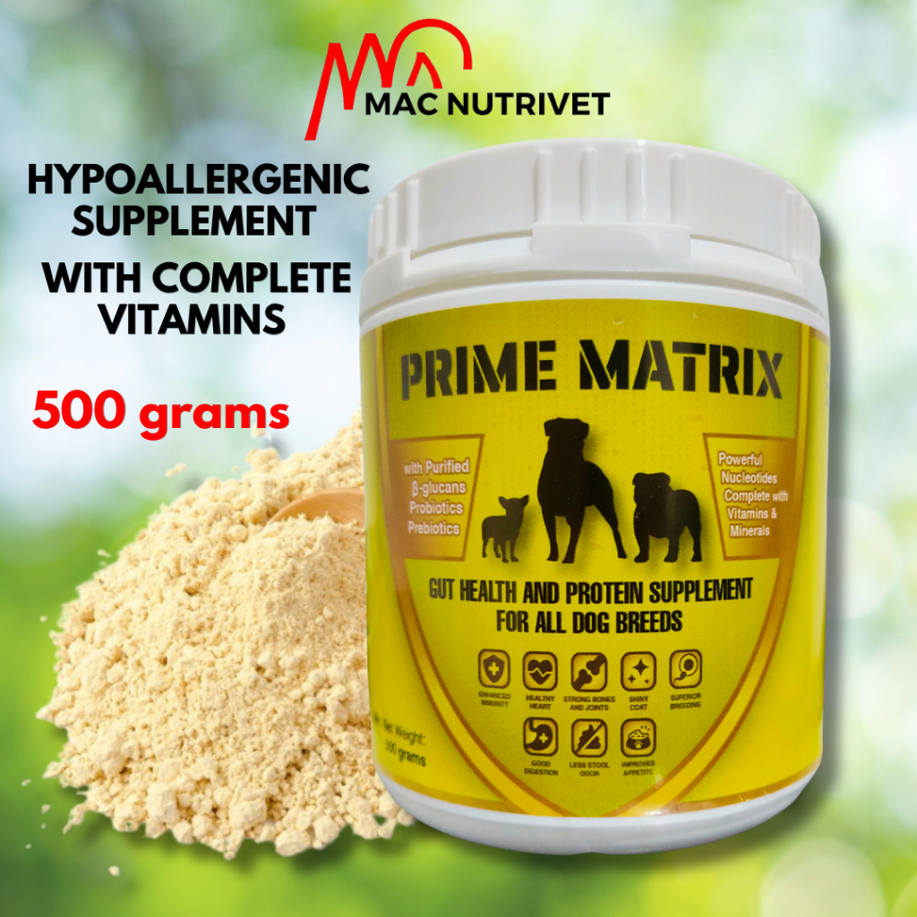 PRIME MATRIX: Gut Health and Protein Supplement for All Dog Breeds (500 ...