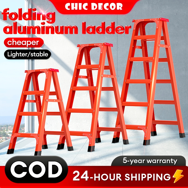 Ladder Aluminium Foldable Herringbone Ladder Heavy Duty Thicker Ladder ...