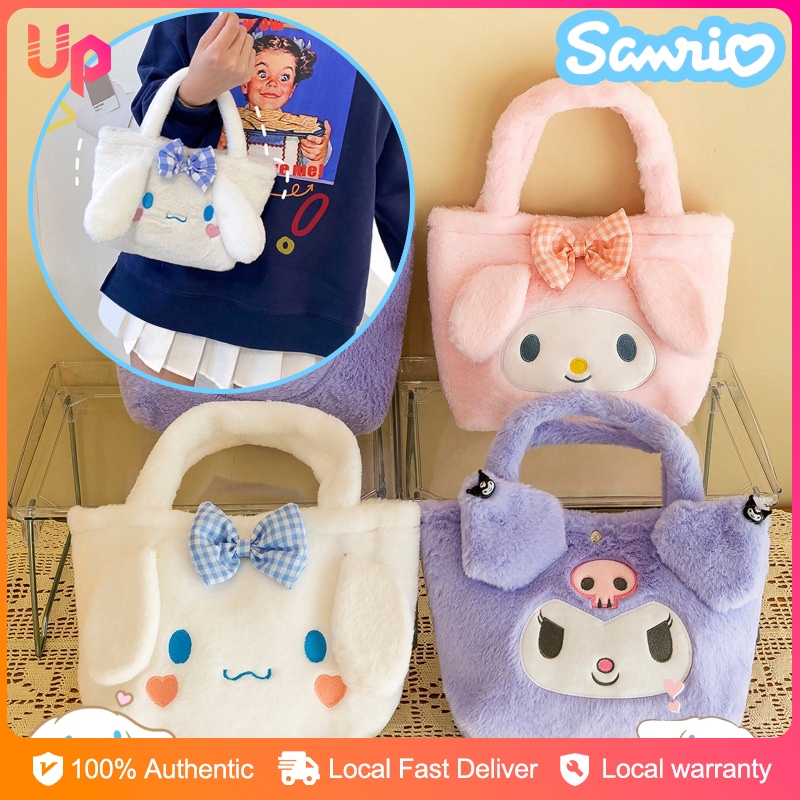 Japan Sanrio Kawaii Kuromi Plush Bag My Melody Anime Handbags Kuromi ...
