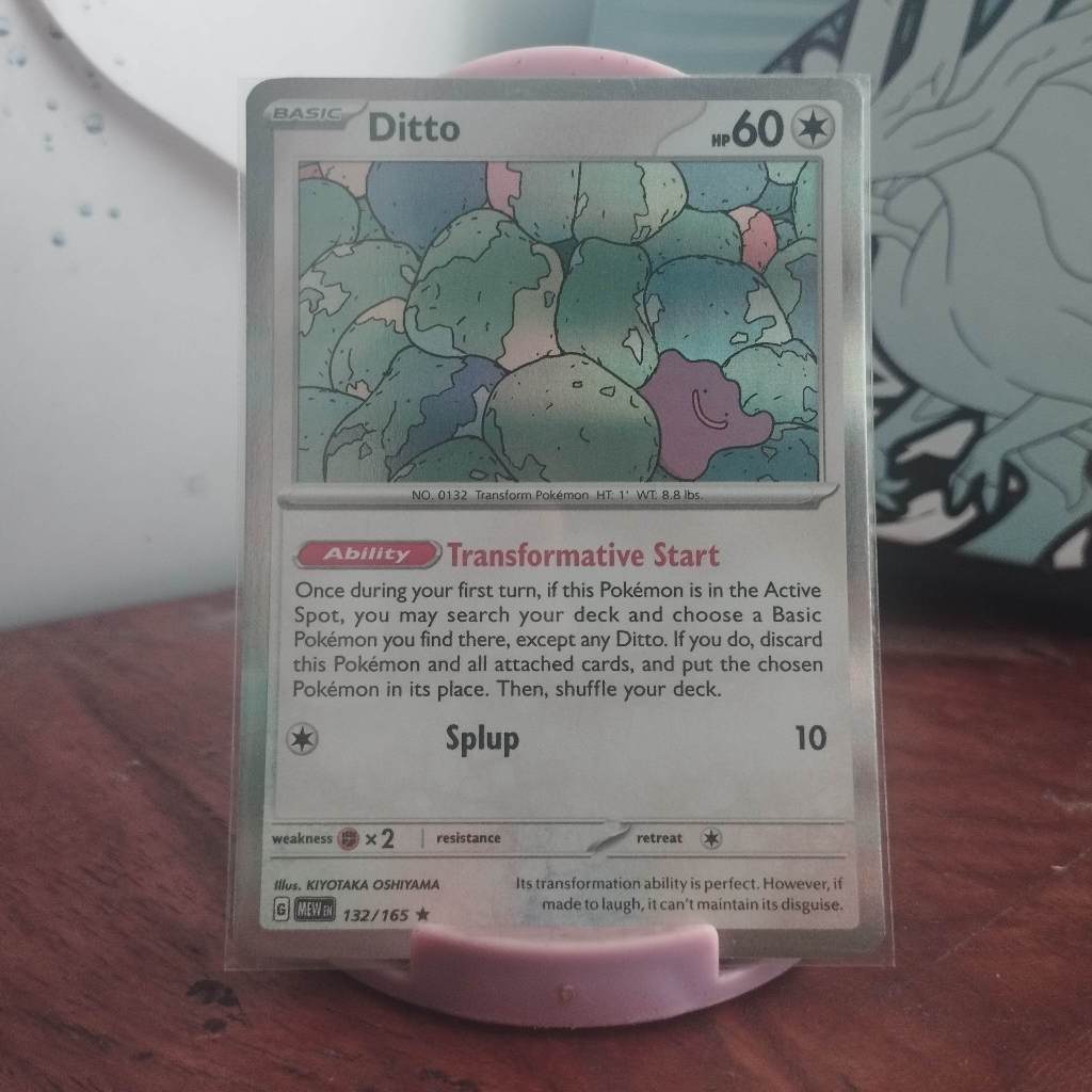 Ditto - 132/165 - Rare Holo Scarlet and Violet 151 Pokémon TCG | Shopee ...